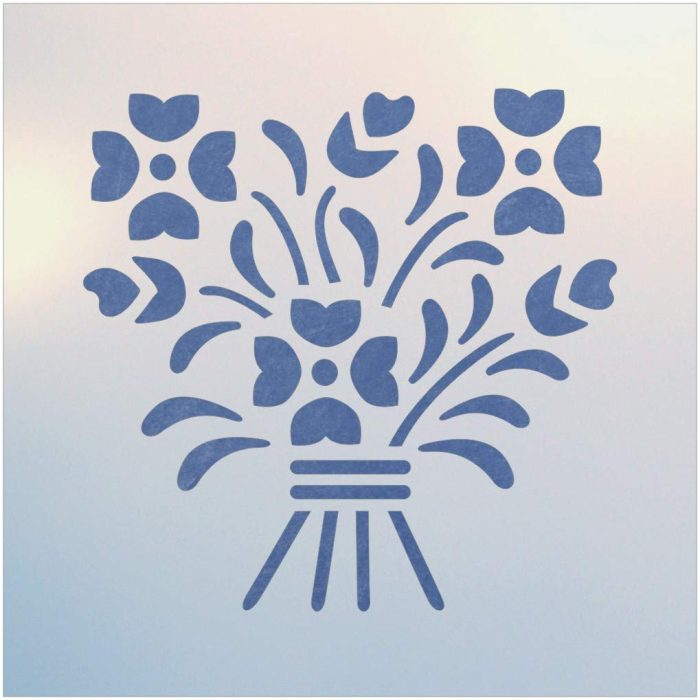Bouquet Of Flowers Stencil Template | The Artful Stencil