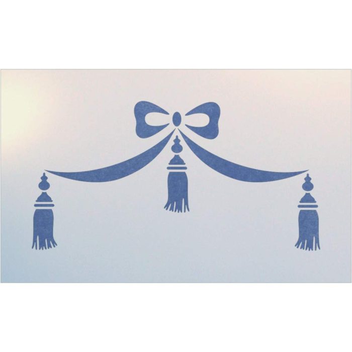 Bow And Tassels Runner Stencil Template | The Artful Stencil