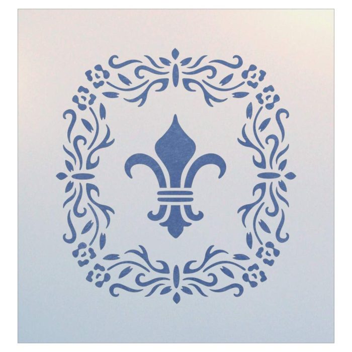 Floral Fleur de Lis Stencil Template | The Artful Stencil