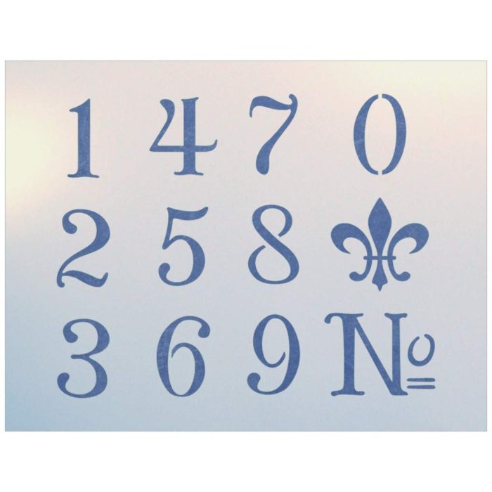 French Numbers Stencils Template | The Artful Stencil