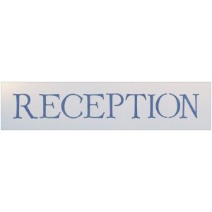 Reception Sign Stencil Template | The Artful Stencil