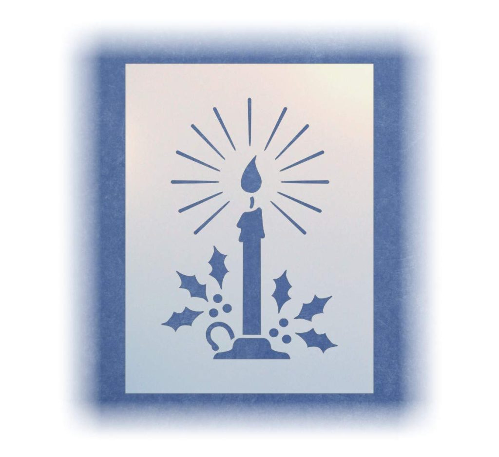 Candle and Holder Stencil Template | The Artful Stencil