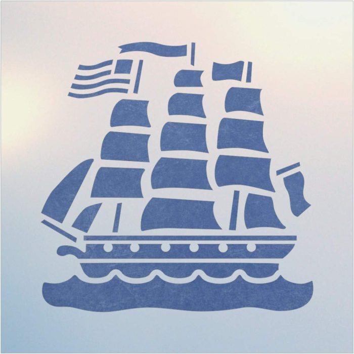 Clipper Ship Stencil Template | The Artful Stencil