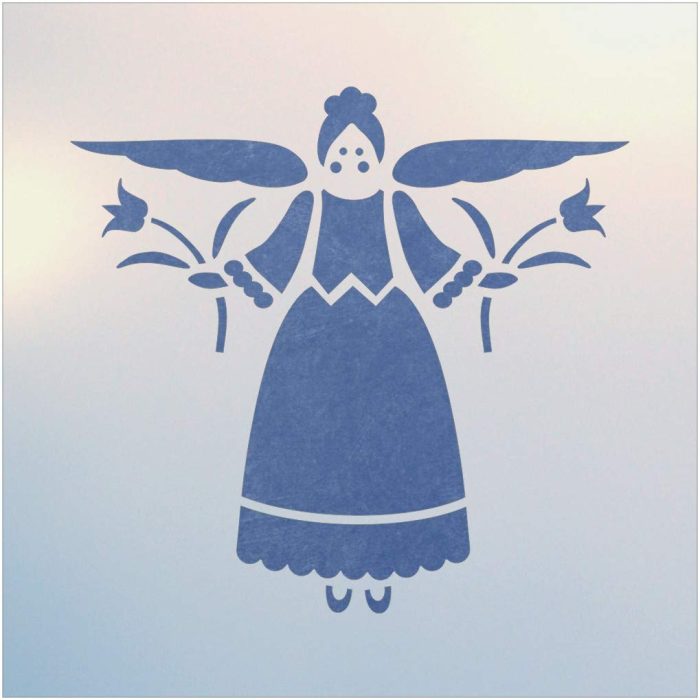 Folk Art Angel 2 Stencil | The Artful Stencil